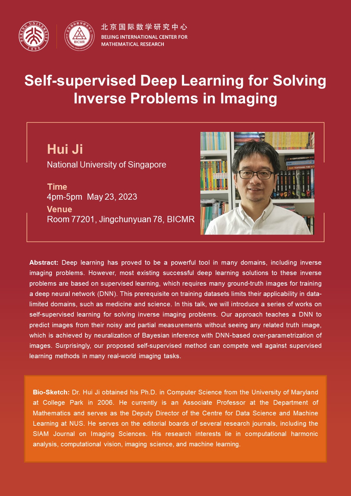 Self supervised Deep Learning For Solving Inverse Problems In Imaging